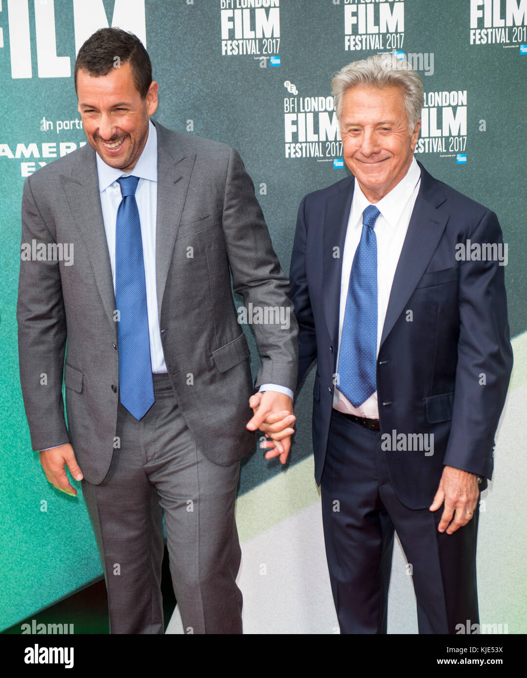 Adam Sandler and Dustin Hoffman at the 'The Meyerowitz Stories ...