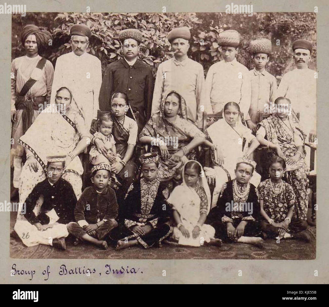 Family photograph of Battias (a Jat clan) in the 1880s Stock Photo - Alamy