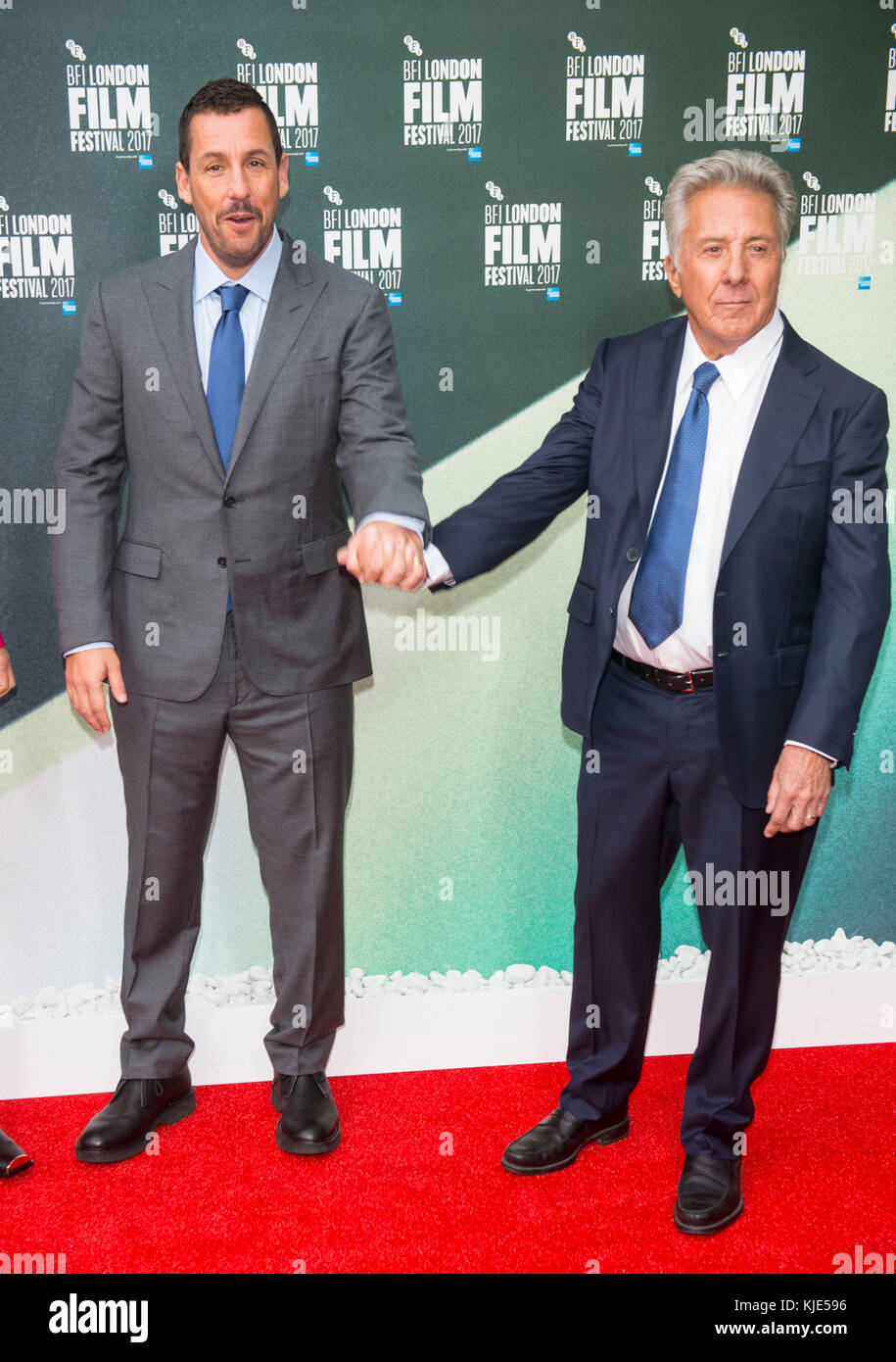 Adam Sandler and Dustin Hoffman at the 'The Meyerowitz Stories ...