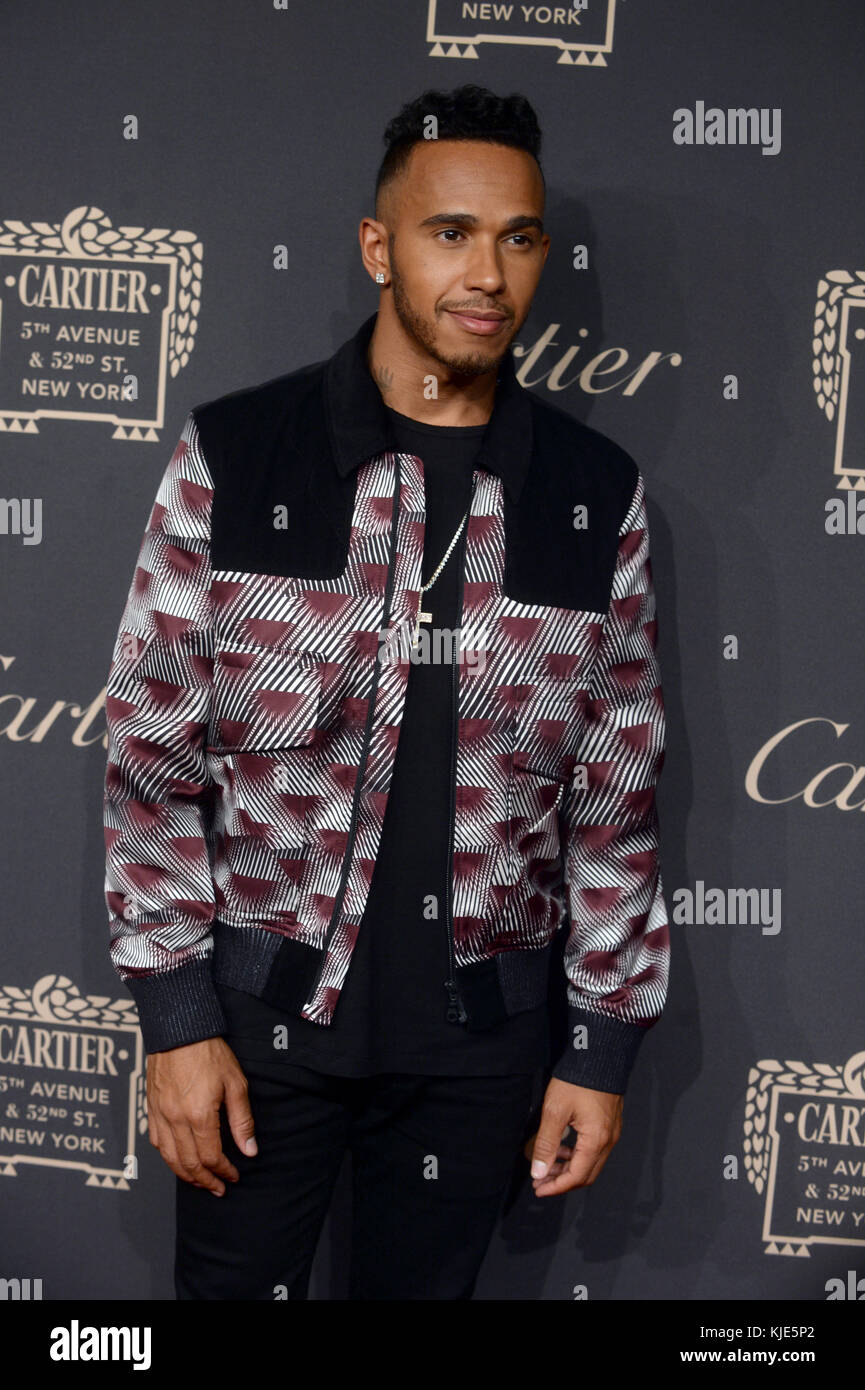NEW YORK, NY - SEPTEMBER 07: Lewis Hamilton attends the Cartier Fifth ...
