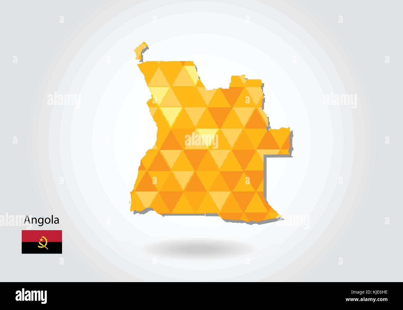 Geometric polygonal style vector map of angola. Low poly map of angola ... Geometric polygonal style vector map of angola. Low poly map of angola ...