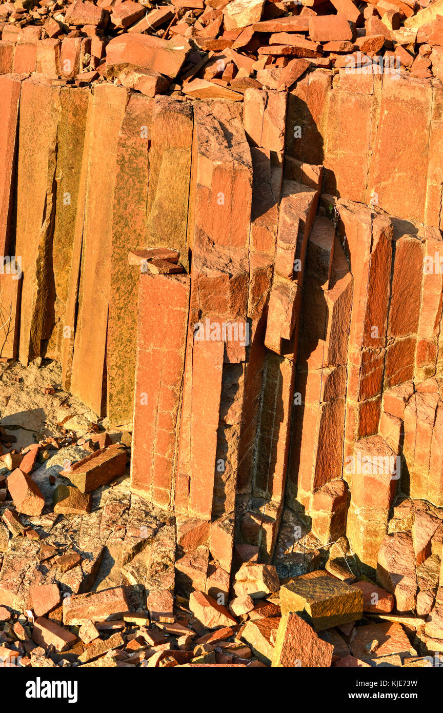 Basalt, volcanic rocks known as the Organ Pipes in Twyfelfontein ...