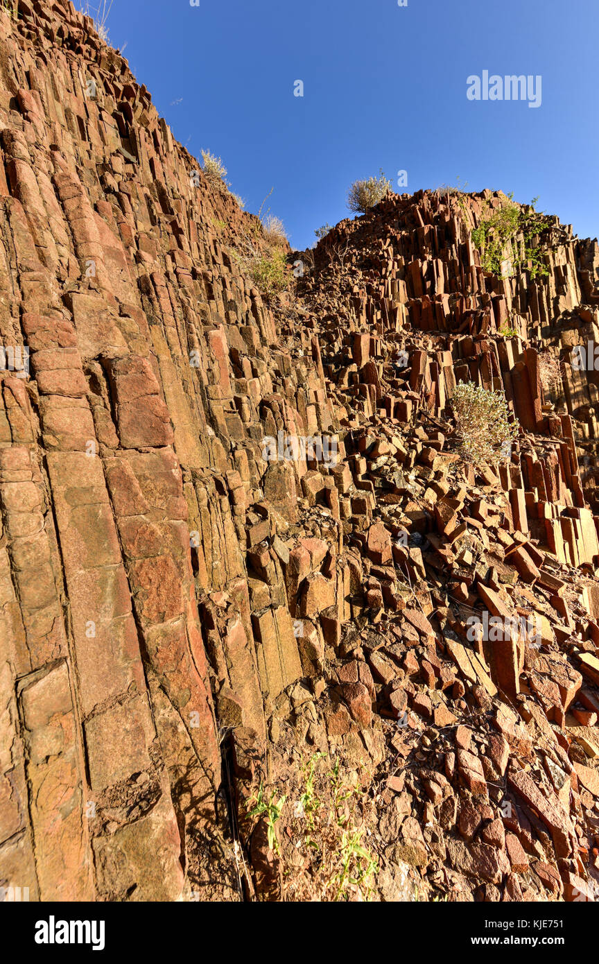 Basalt, volcanic rocks known as the Organ Pipes in Twyfelfontein ...