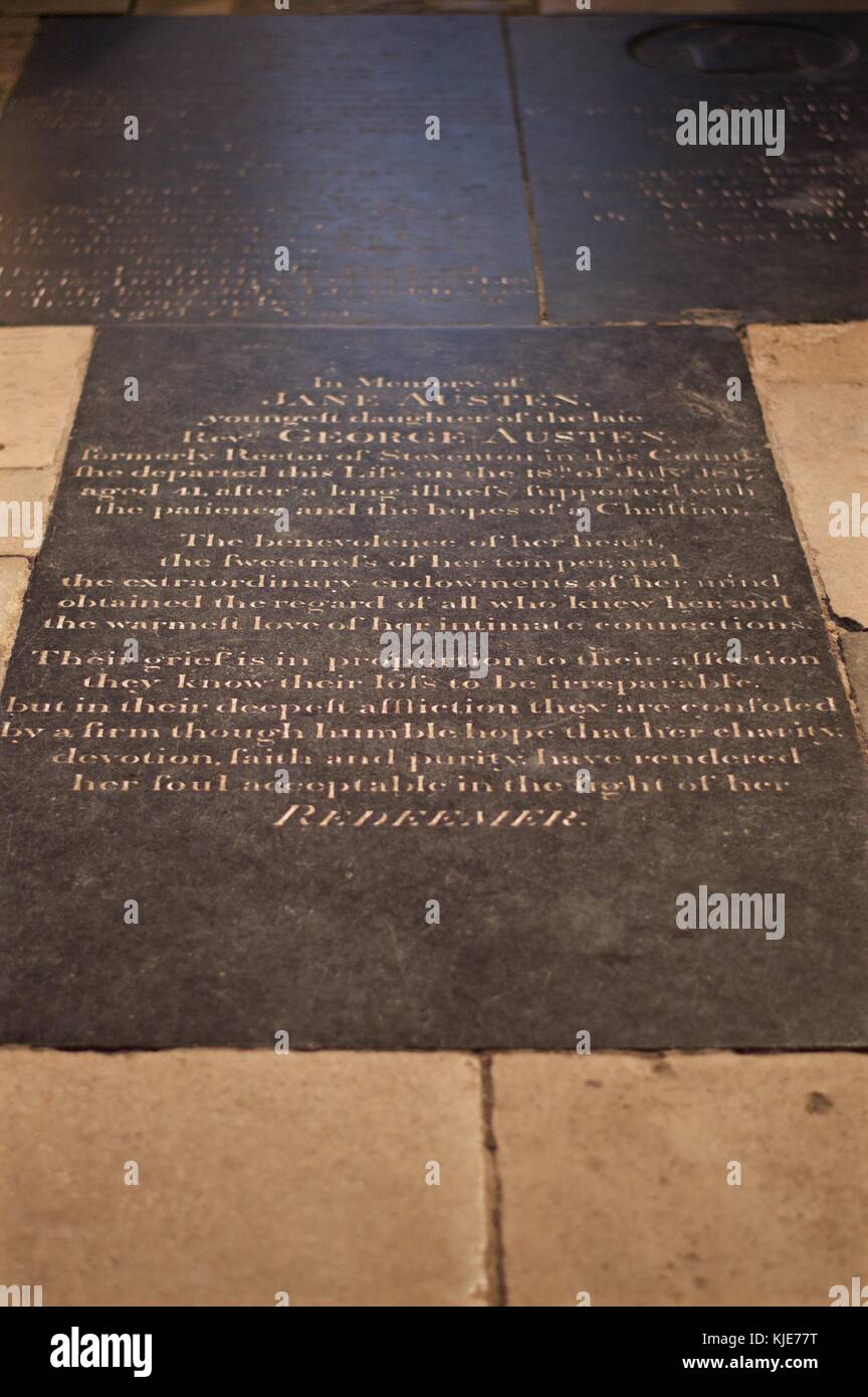 Jane austen grave hi-res stock photography and images - Alamy