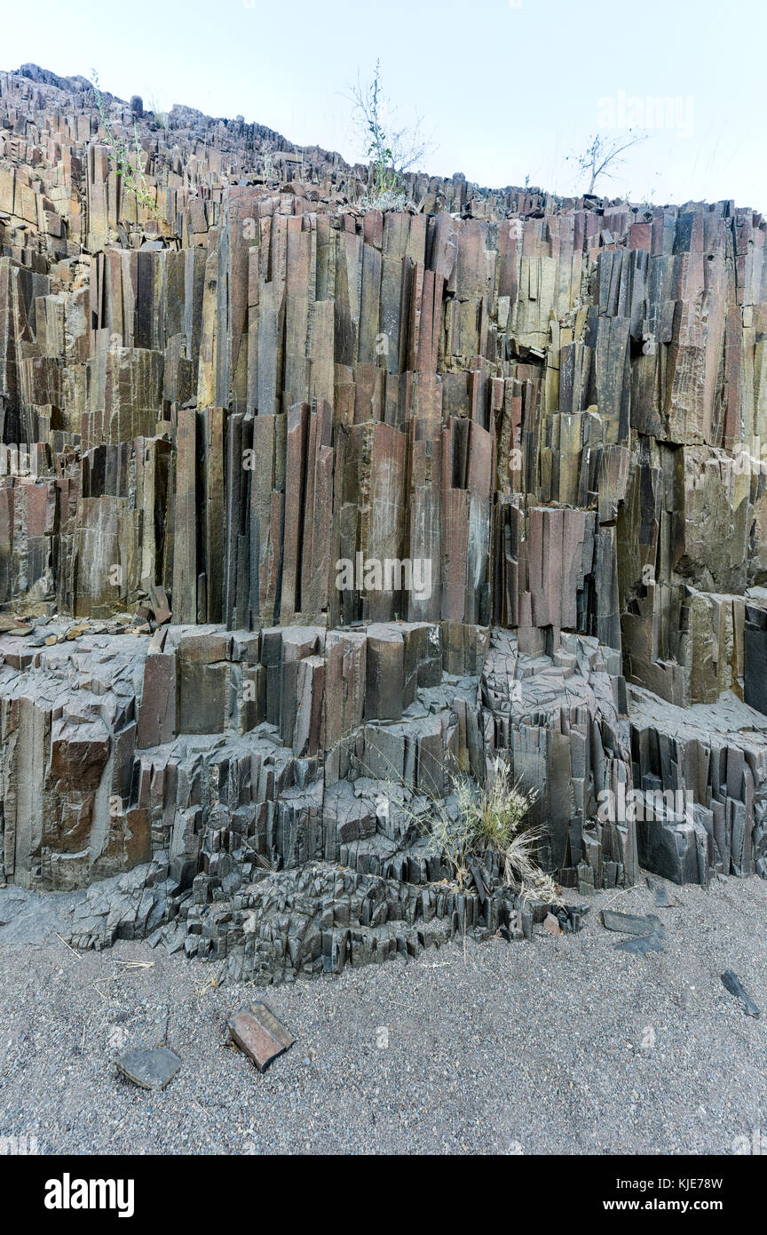 Basalt, volcanic rocks known as the Organ Pipes in Twyfelfontein ...