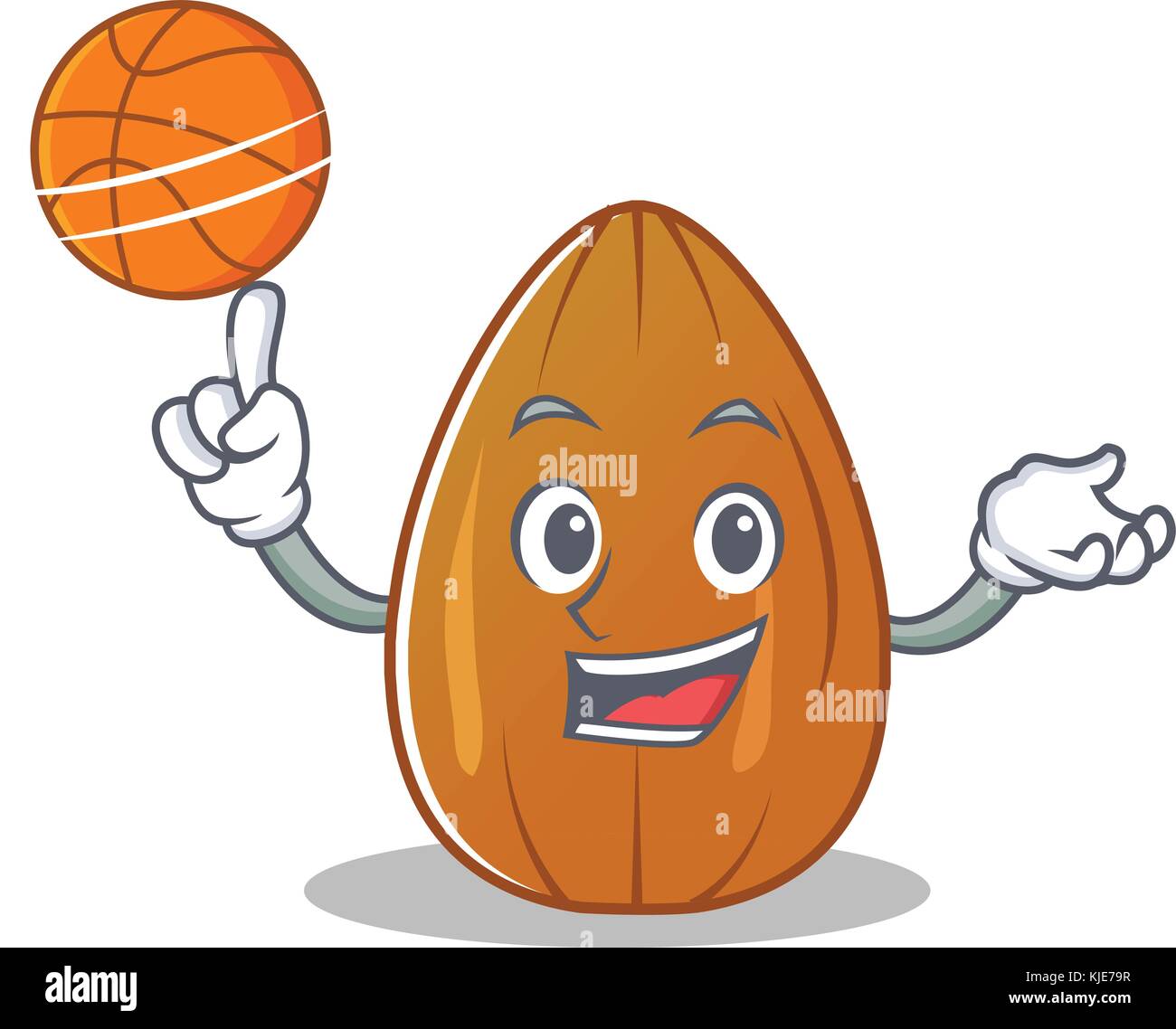 With basketball almond nut character cartoon Stock Vector Image & Art ...