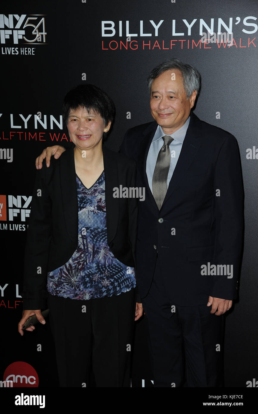 NEW YORK, NY - OCTOBER 14: Jane Lin, Ang Lee attends the 54th New York ...