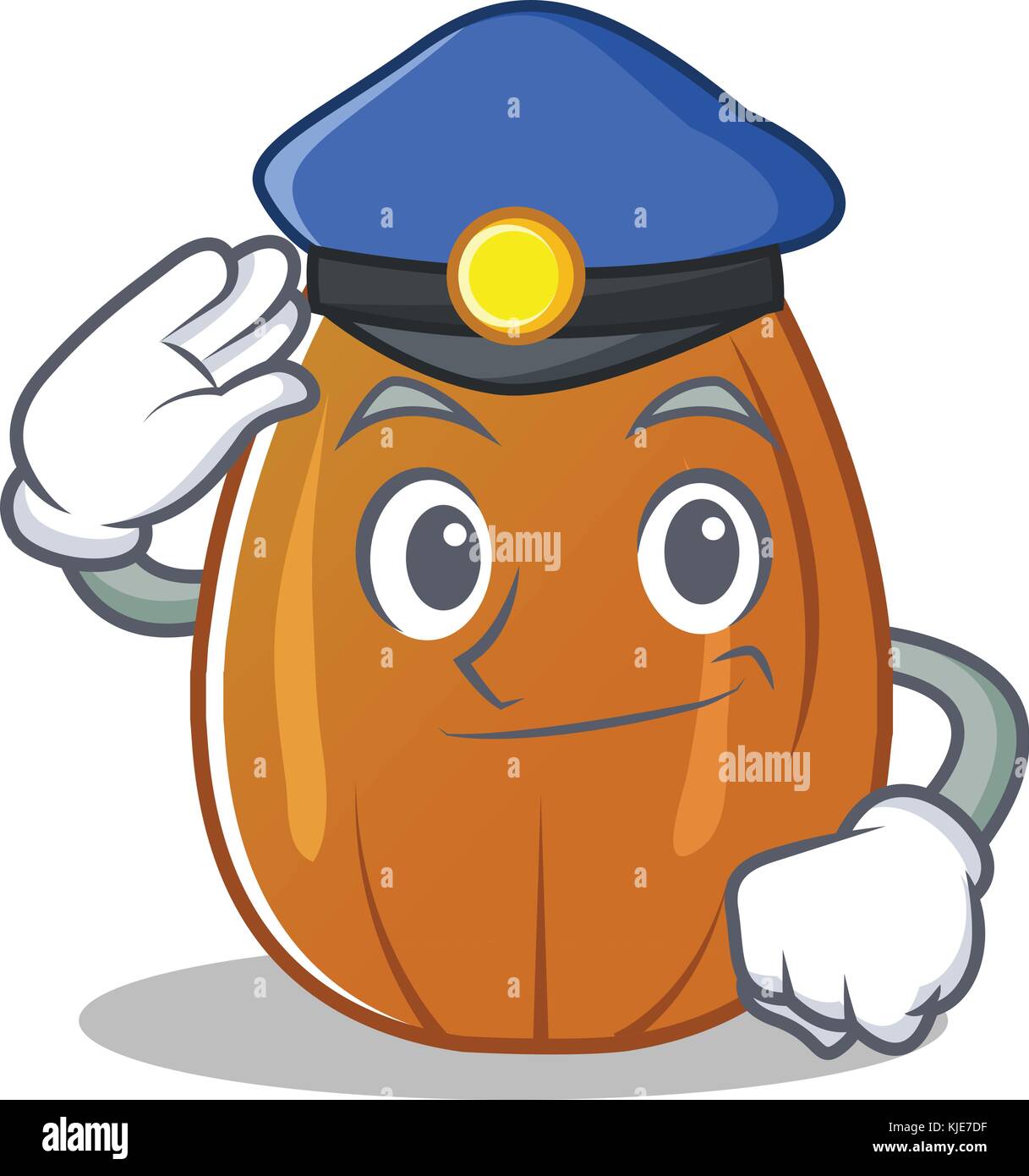 Police almond nut character cartoon Stock Vector Image & Art - Alamy