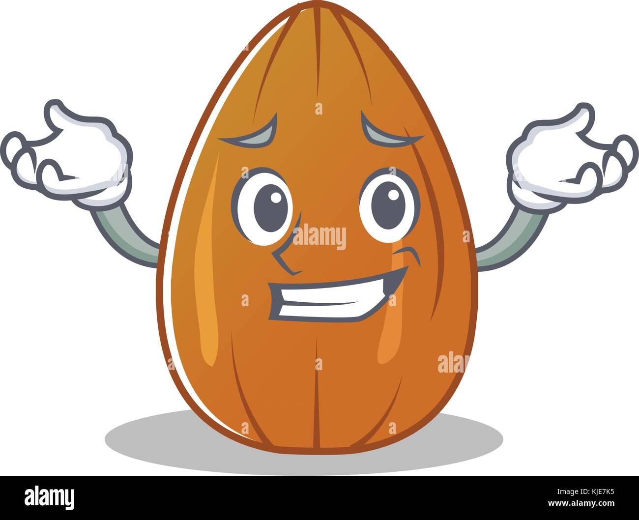 Grinning almond nut character cartoon Stock Vector Image & Art - Alamy