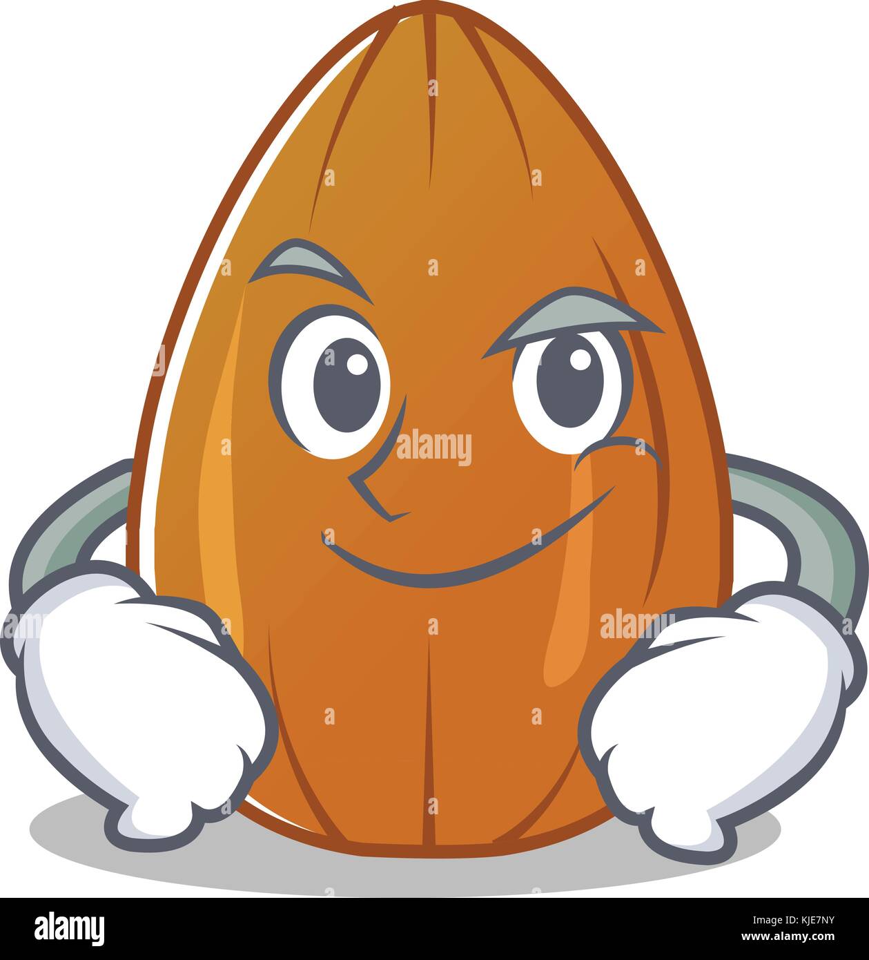 Smirking almond nut character cartoon Stock Vector Image & Art - Alamy