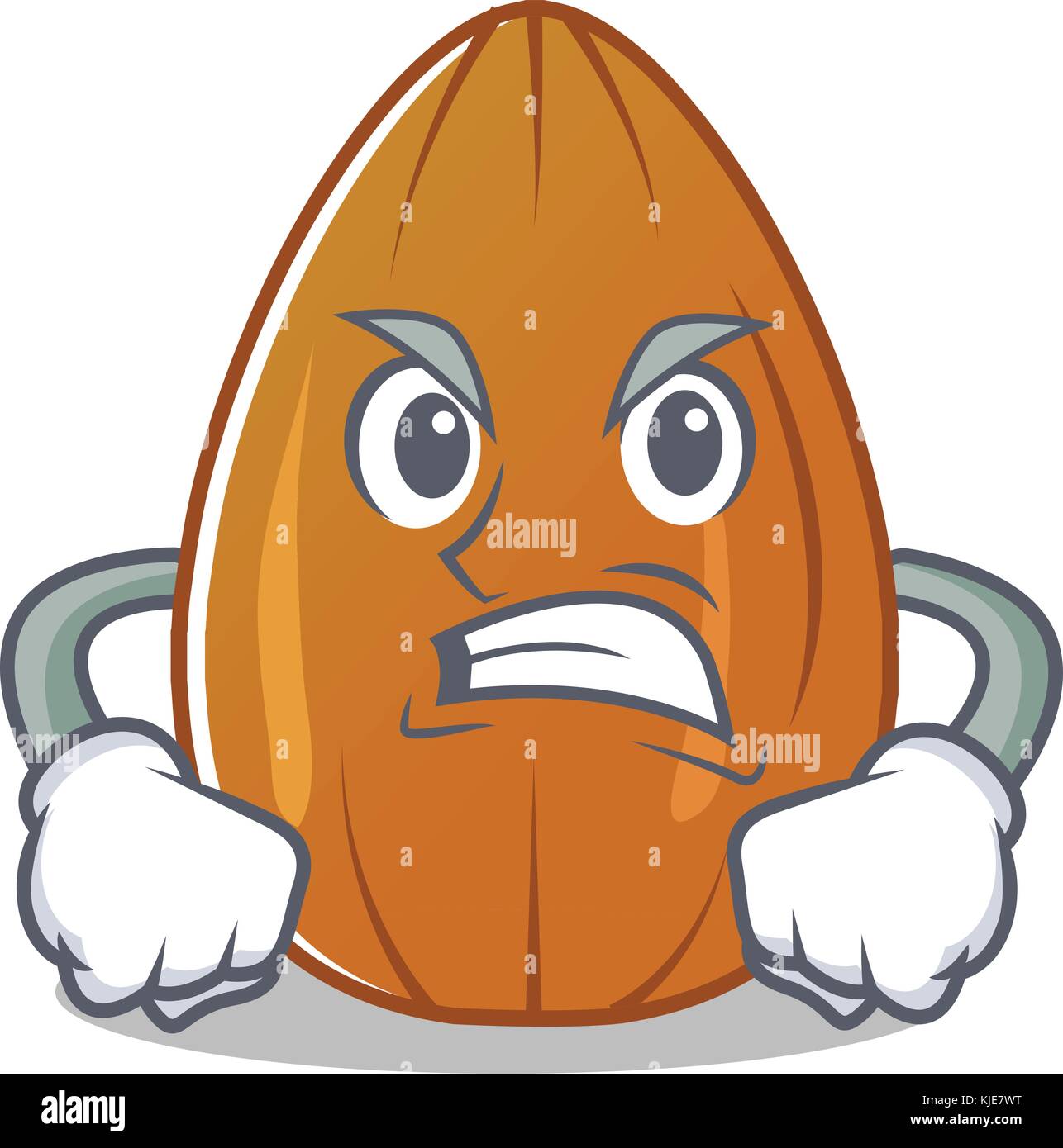 Angry almond nut character cartoon Stock Vector Image & Art - Alamy