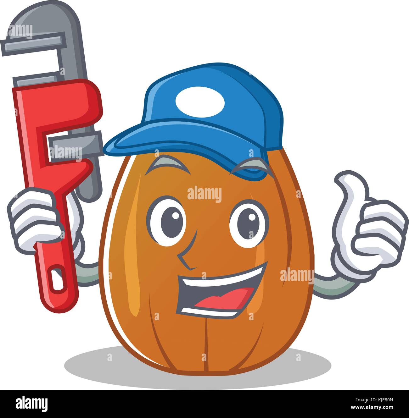 Plumber almond nut character cartoon Stock Vector Image & Art - Alamy