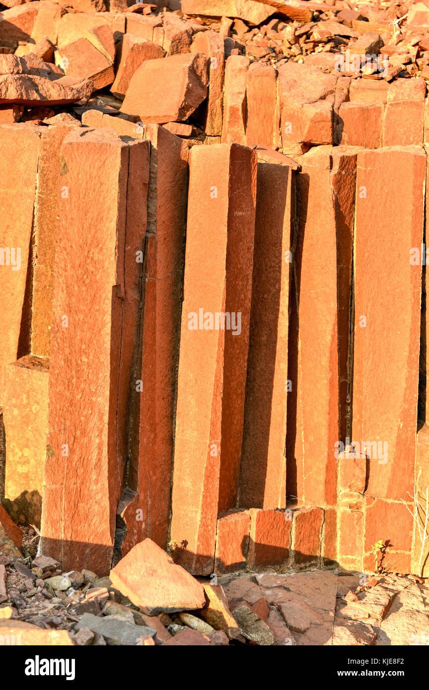 Basalt, volcanic rocks known as the Organ Pipes in Twyfelfontein ...