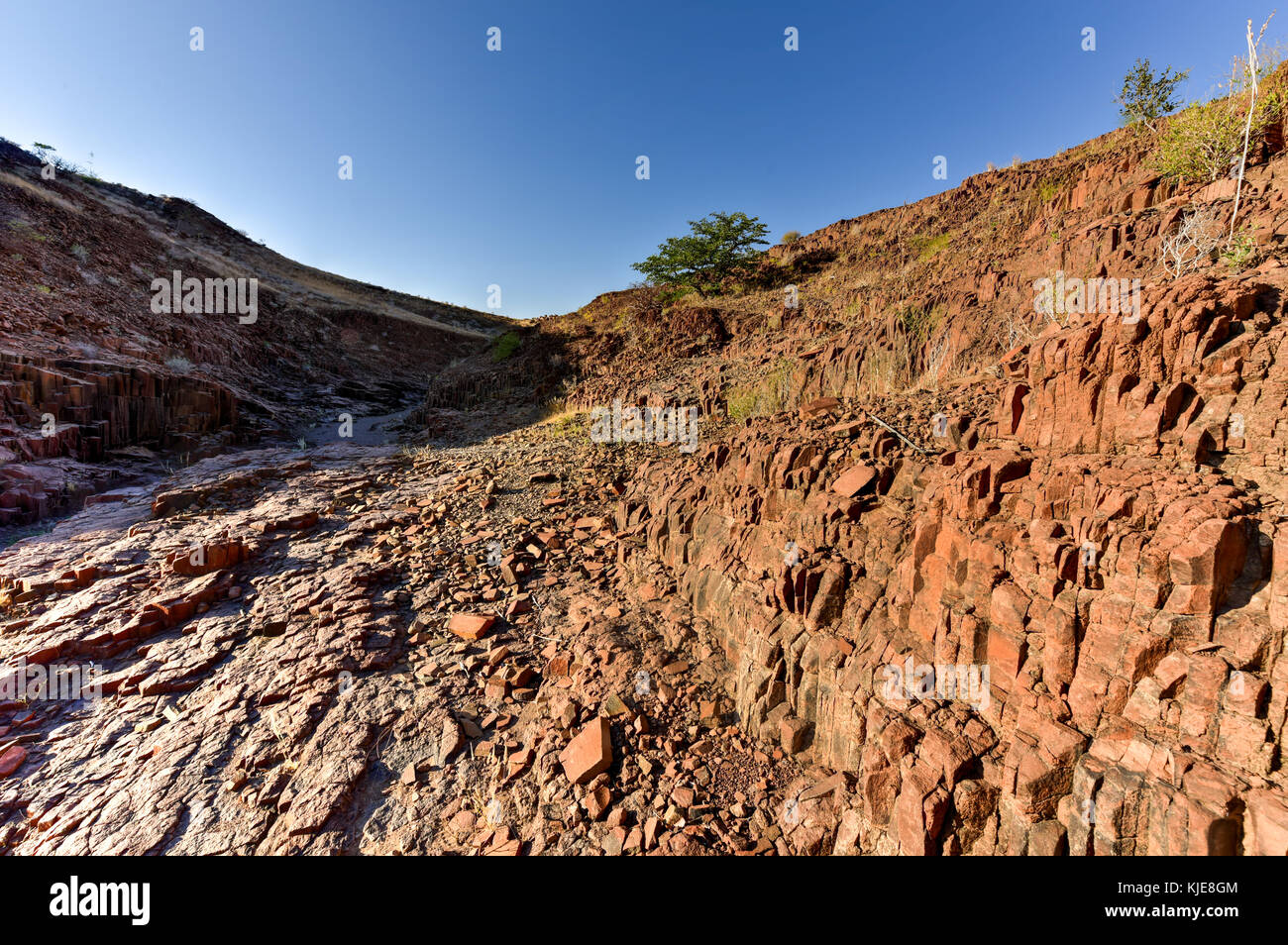Basalt, volcanic rocks known as the Organ Pipes in Twyfelfontein ...
