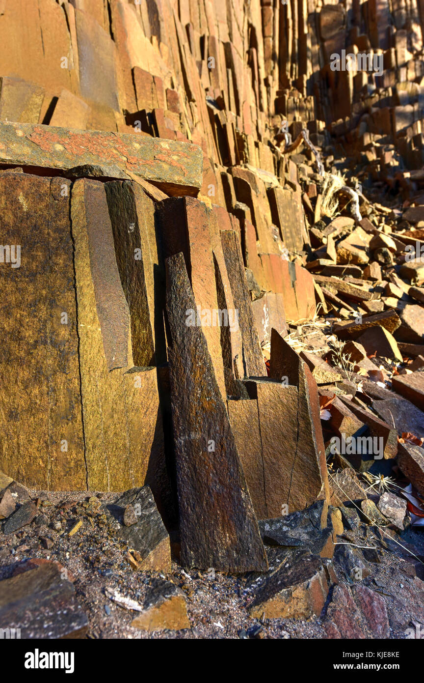 Basalt, volcanic rocks known as the Organ Pipes in Twyfelfontein ...