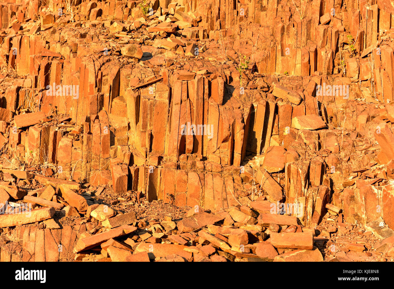 Basalt, volcanic rocks known as the Organ Pipes in Twyfelfontein ...