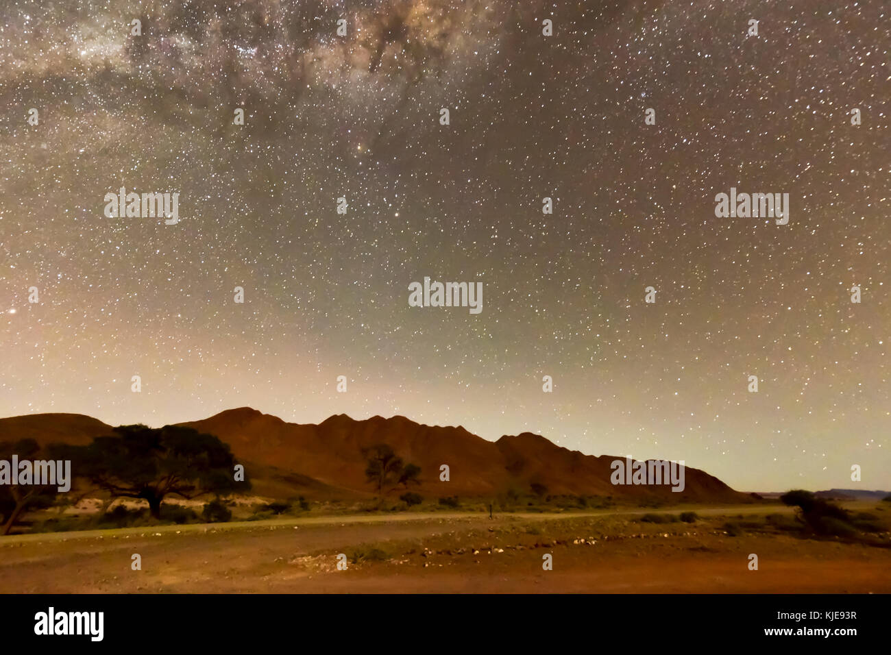 Stars in the night in the NamibRand Nature Reserve in Namibia Stock ...