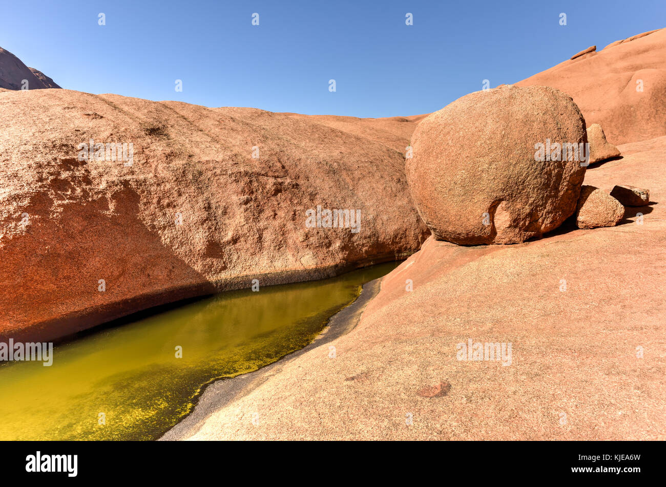 Water hole in Spitzkoppe in the Namib desert of Namibia Stock Photo - Alamy