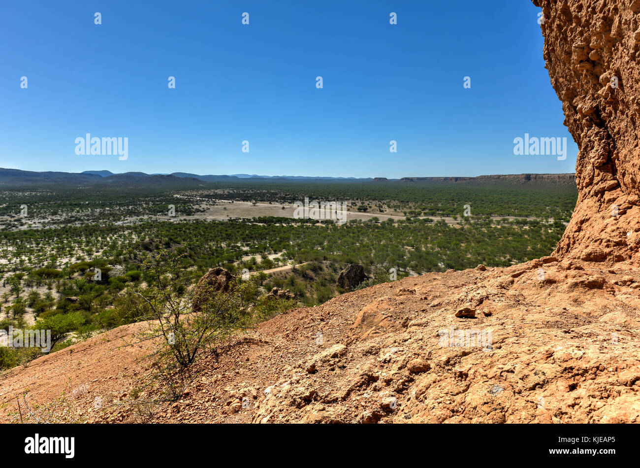 Ugab Terrace from the Vingerklip (Rock Finger) in Namibia. The Rock ...