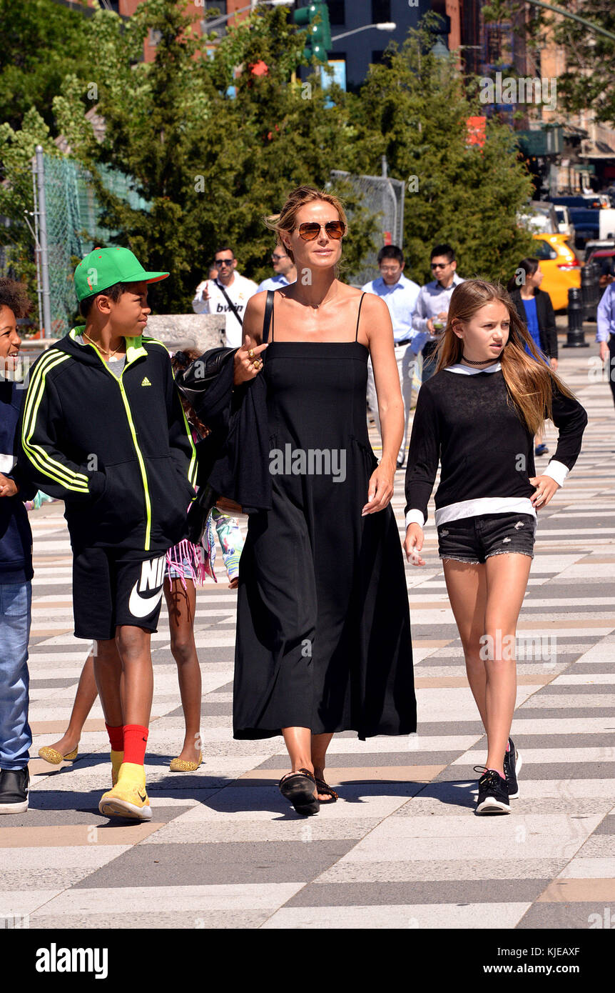 NEW YORK, NY - JUNE 10: Heidi Klum with her kids - son Henry Samuel ...