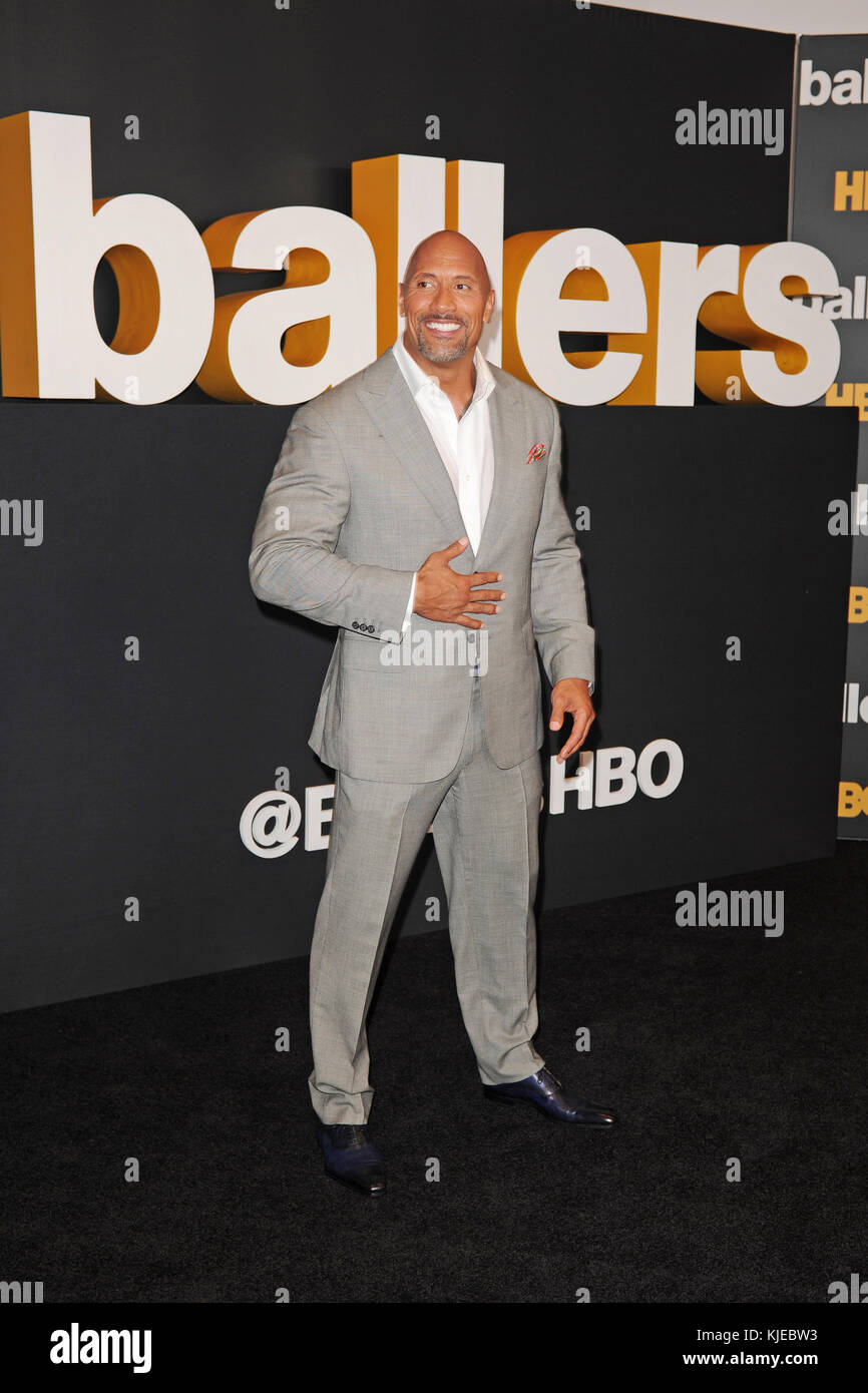 MIAMI BEACH, FL - JULY 14: Dwayne Johnson attends the HBO Ballers ...