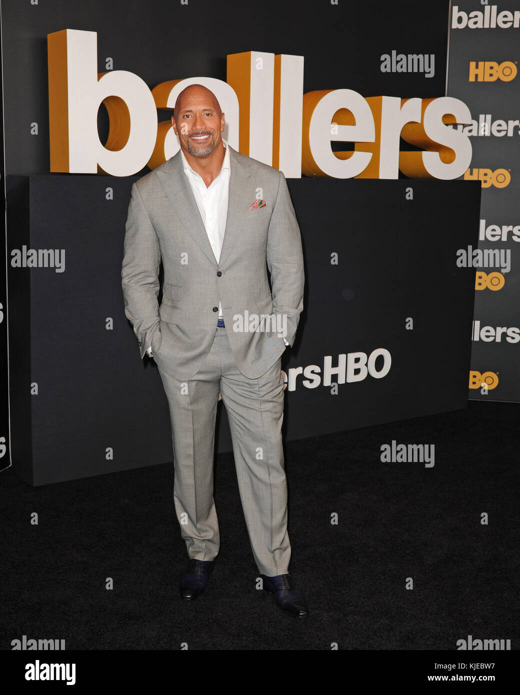 MIAMI BEACH, FL - JULY 14: Dwayne Johnson attends the HBO Ballers ...