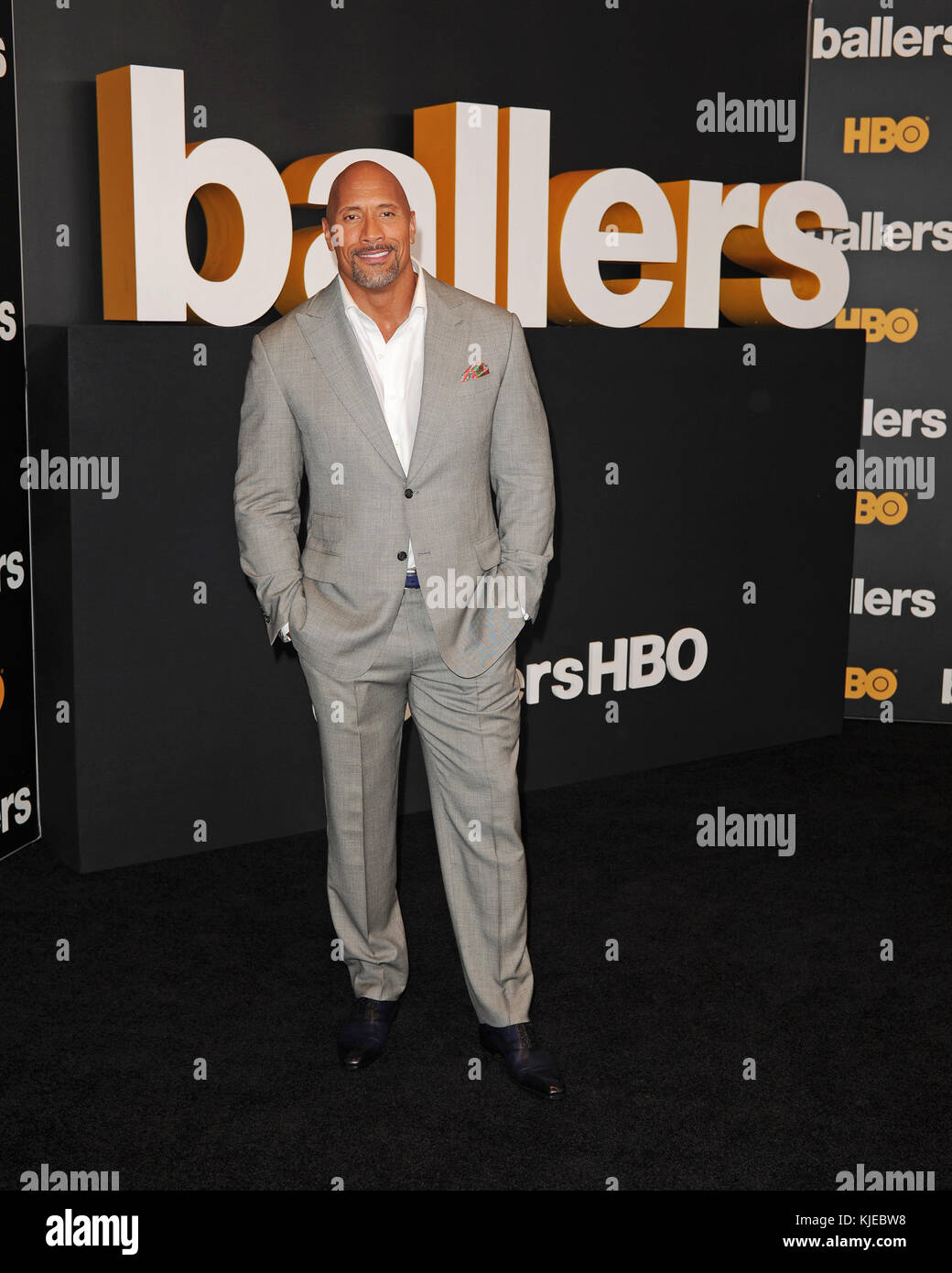 MIAMI BEACH, FL - JULY 14: Dwayne Johnson attends the HBO Ballers ...
