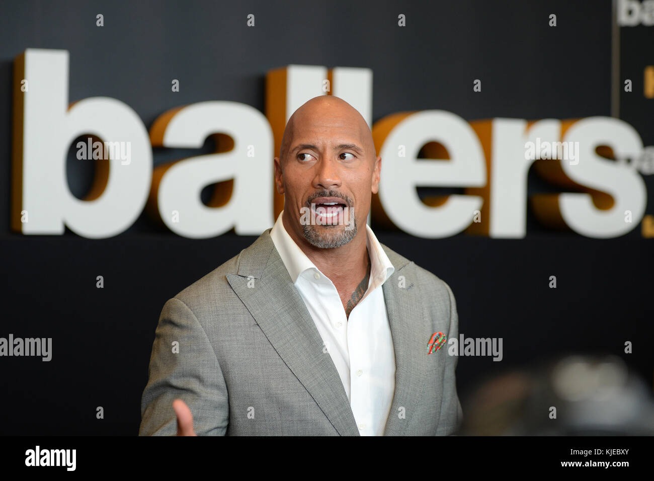 MIAMI BEACH, FL - JULY 14: Dwayne Johnson attends the HBO Ballers ...
