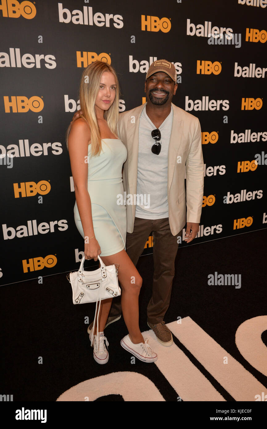 MIAMI BEACH, FL - JULY 14: DJ Irie attends the HBO Ballers Season 2 Red ...