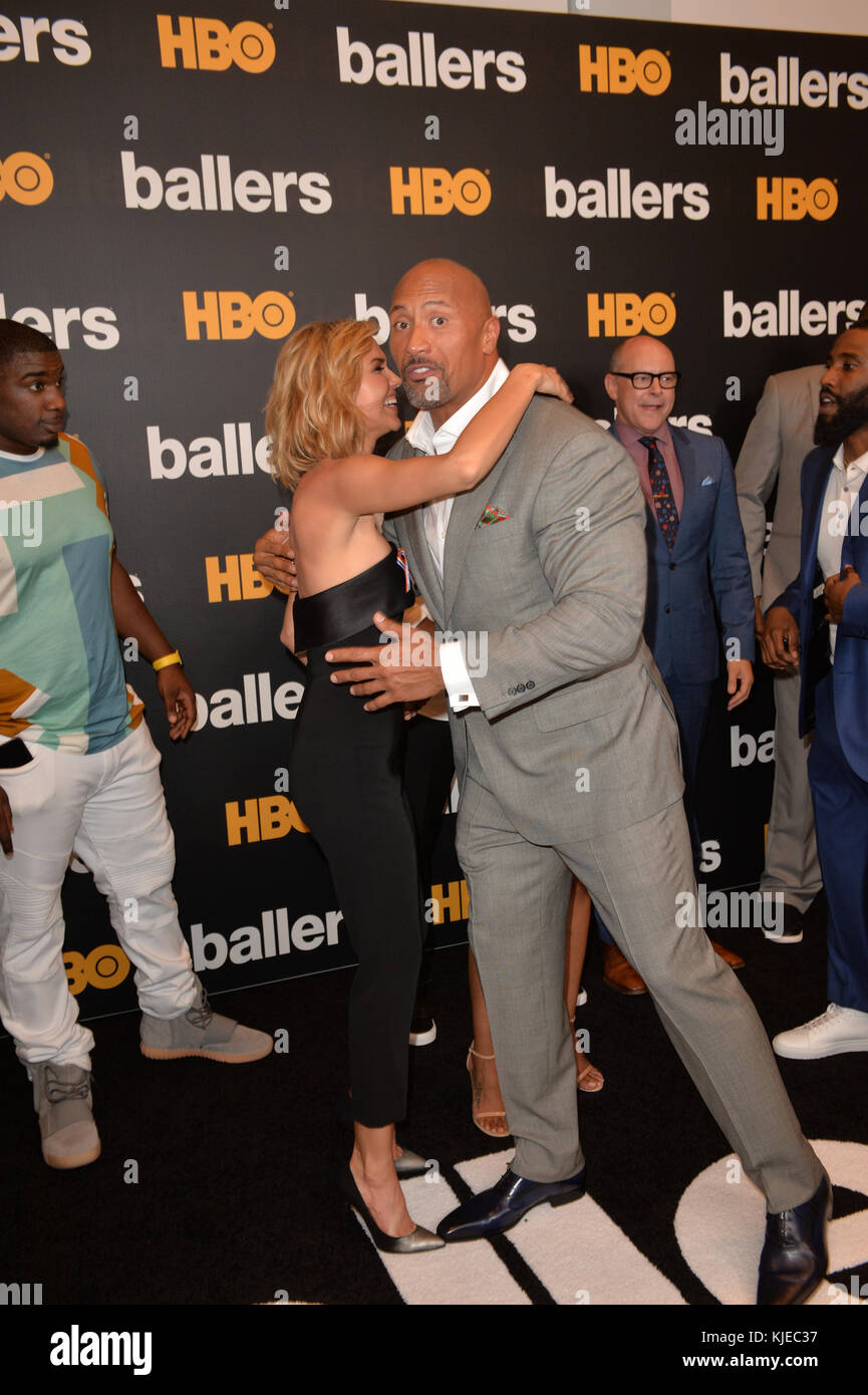 MIAMI BEACH, FL - JULY 14: Dwyane Johnson attends the HBO Ballers ...