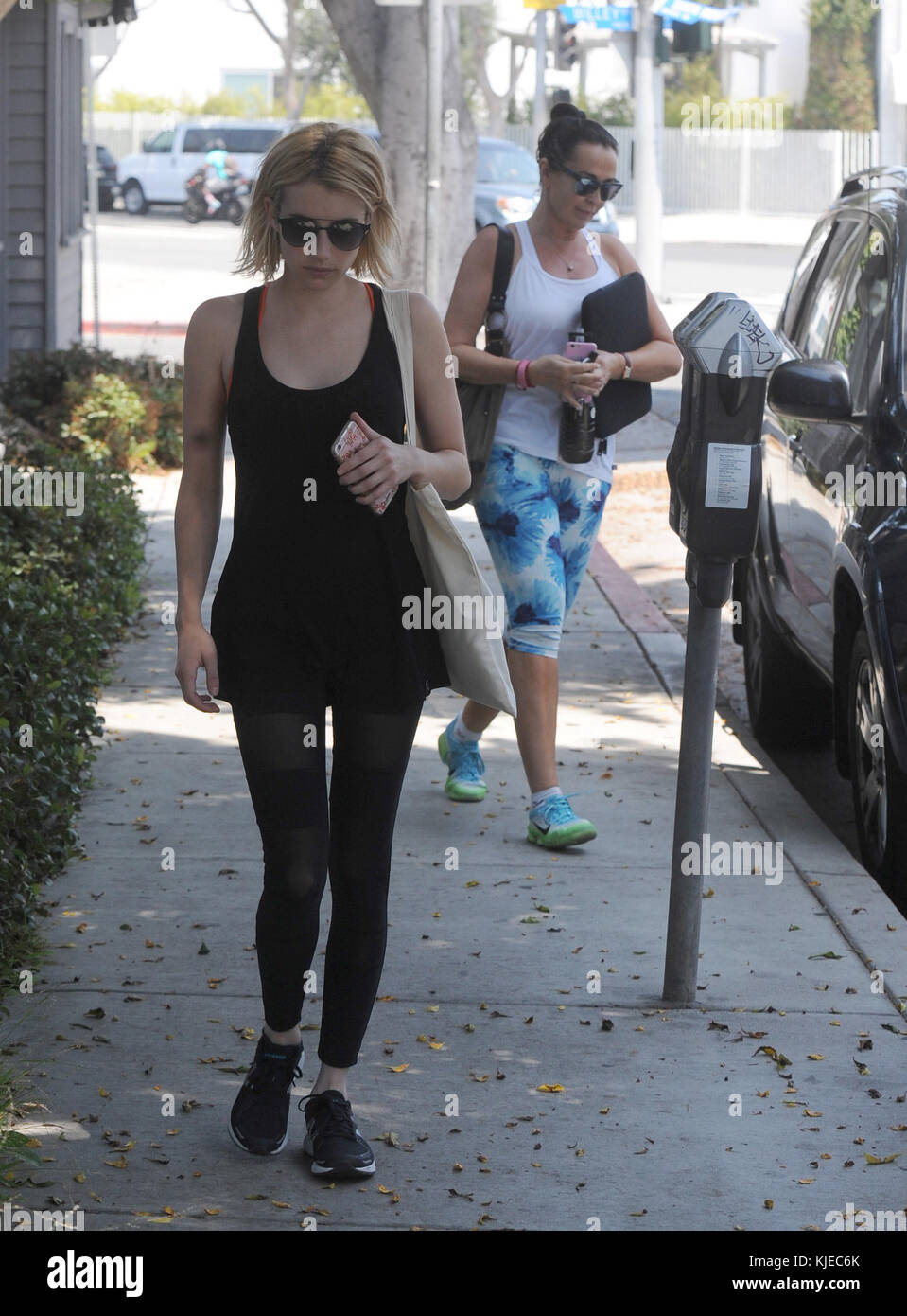 LOS ANGELES, CA - JUNE 27: Emma Roberts heads to the gym on June 27 ...