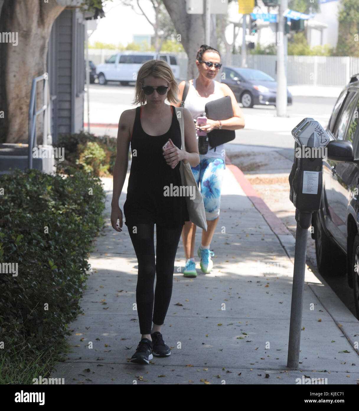 LOS ANGELES, CA - JUNE 27: Emma Roberts heads to the gym on June 27 ...