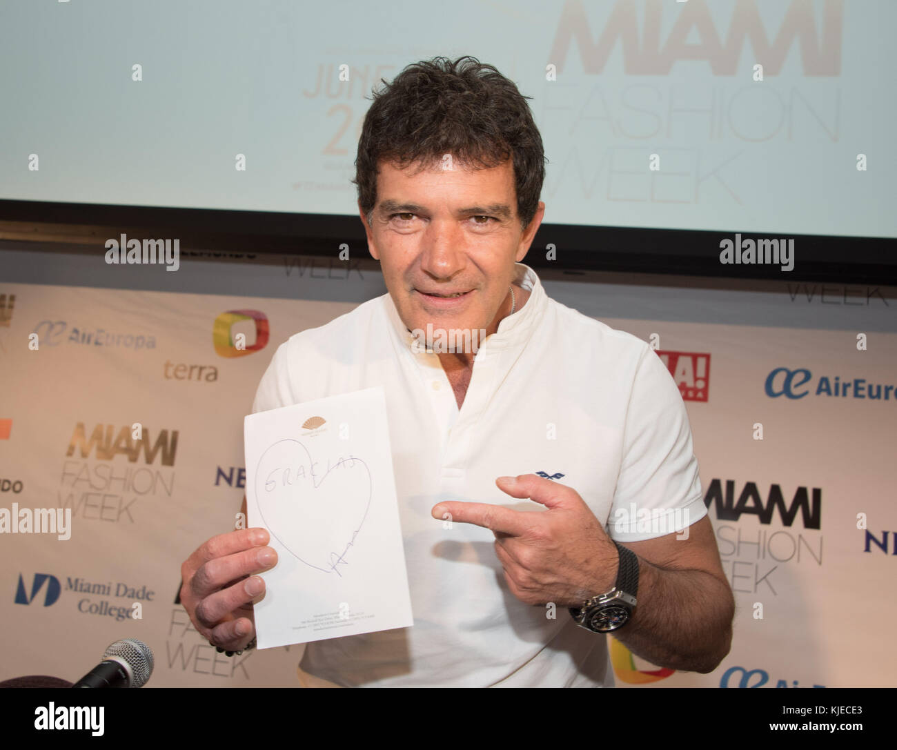 MIAMI, FL - JUNE 01: Actor Antonio Banderas. José Antonio Domínguez ...