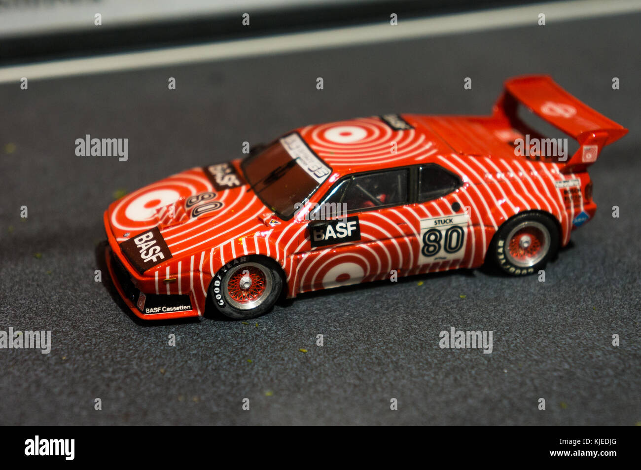 Munich, Germany - March 10, 2016: Small model of racing track display ...