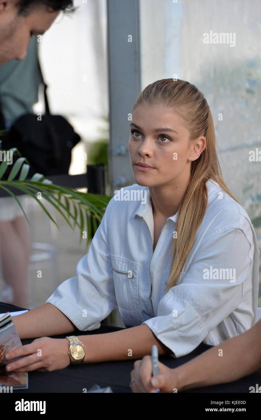 MIAMI, FLORIDA - FEBRUARY 17: (Embargoed Till 02/26/16) Model Nina ...