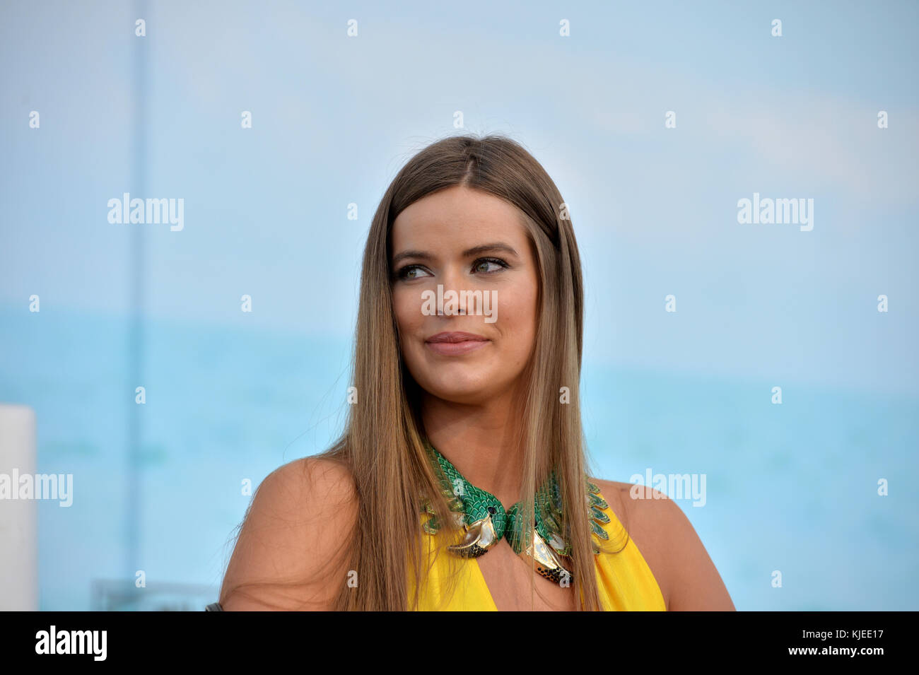 MIAMI, FLORIDA - FEBRUARY 17: (Embargoed Till 02/26/16) Model Robyn ...