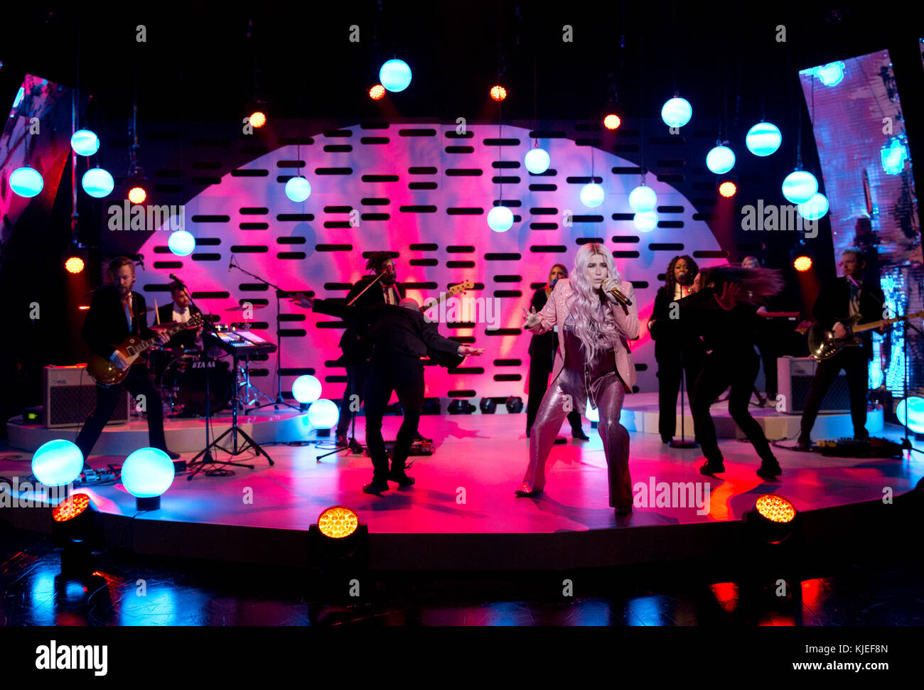 Kesha performing during the filming of the Graham Norton Show at The ...