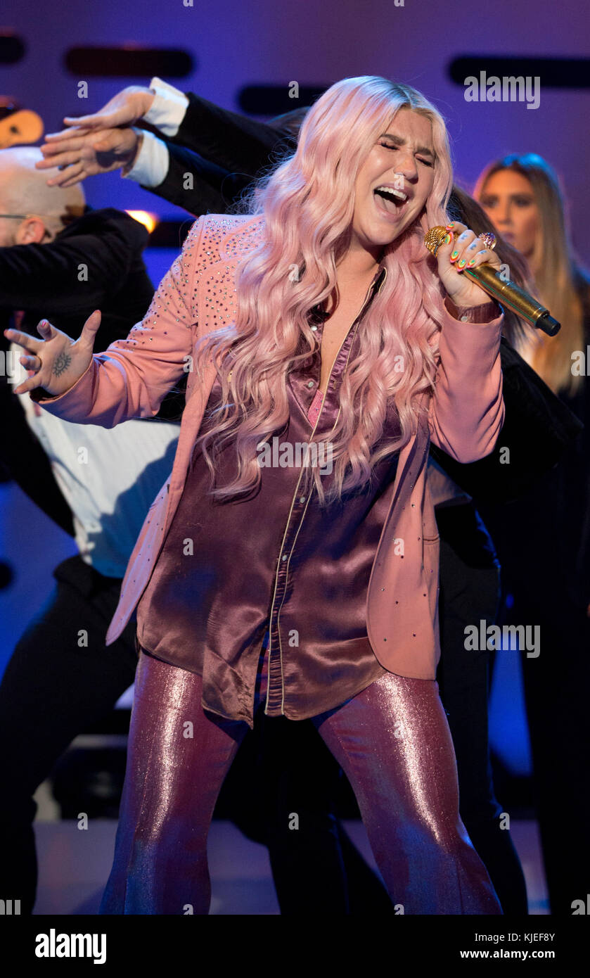 Kesha performing during the filming of the Graham Norton Show at The ...