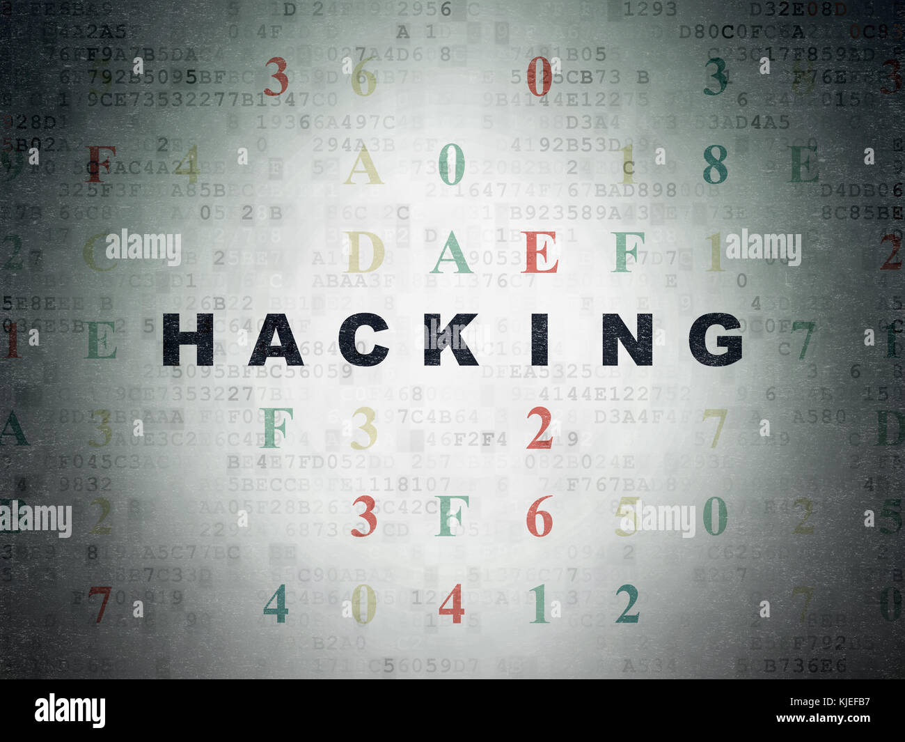 Security concept: Hacking on Digital Data Paper background Stock Photo ...