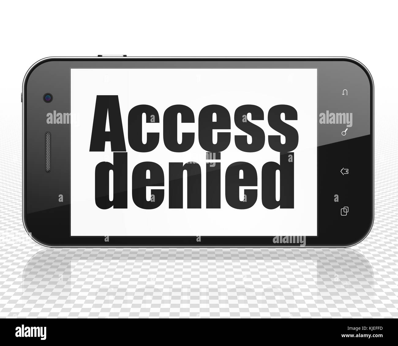 Protection concept: Smartphone with Access Denied on display Stock ...