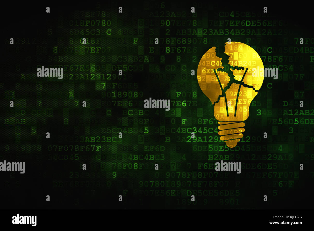 Finance concept: Light Bulb on digital background Stock Photo - Alamy