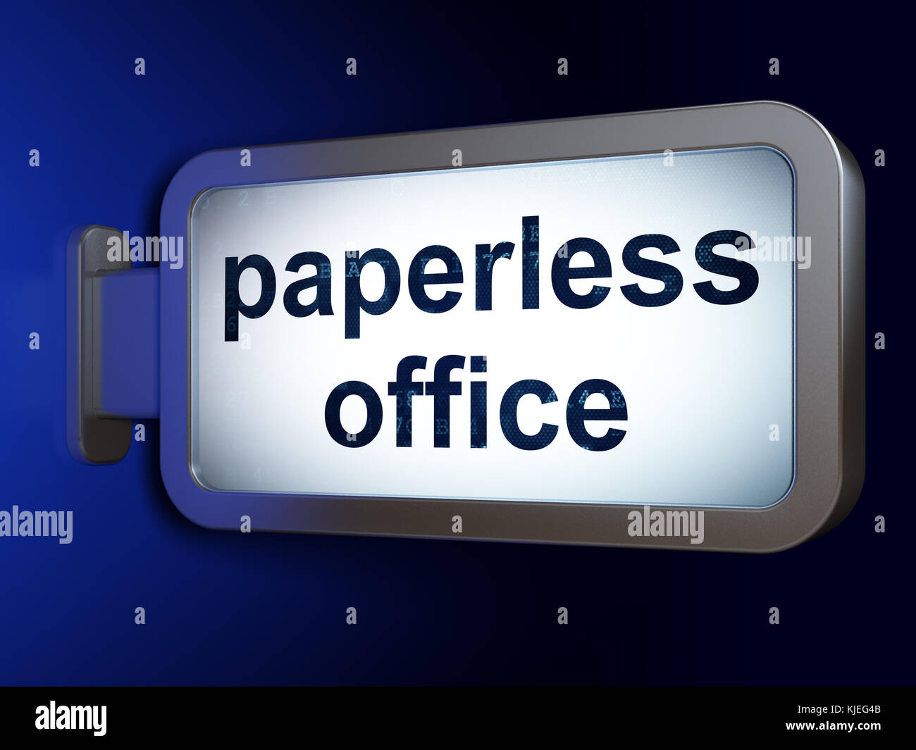Business concept: Paperless Office on billboard background Stock Photo ...