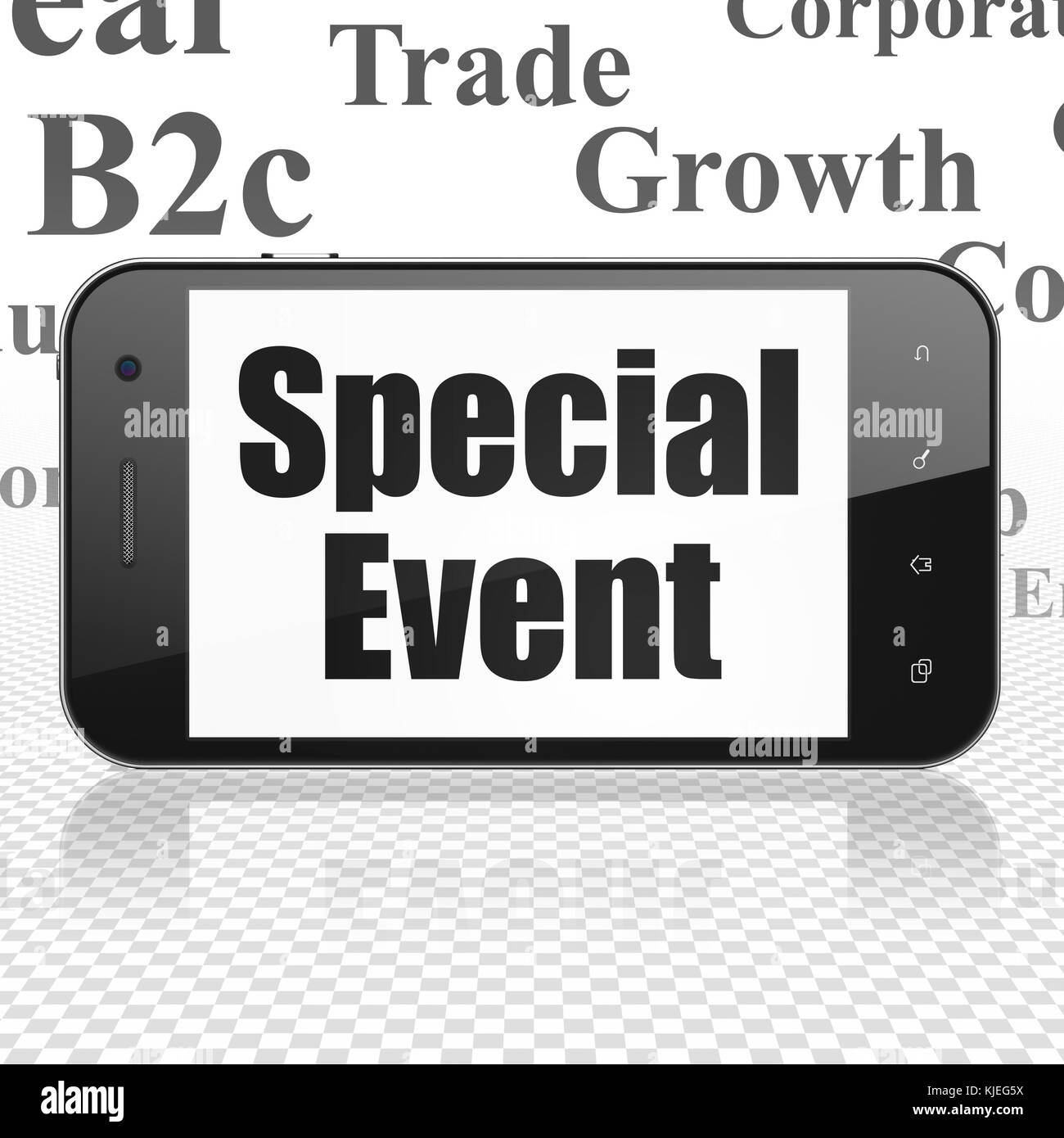 Business concept: Smartphone with Special Event on display Stock Photo ...