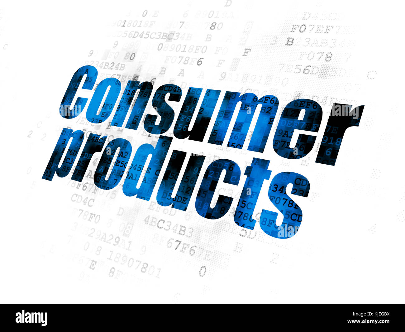 Business concept: Consumer Products on Digital background Stock Photo ...