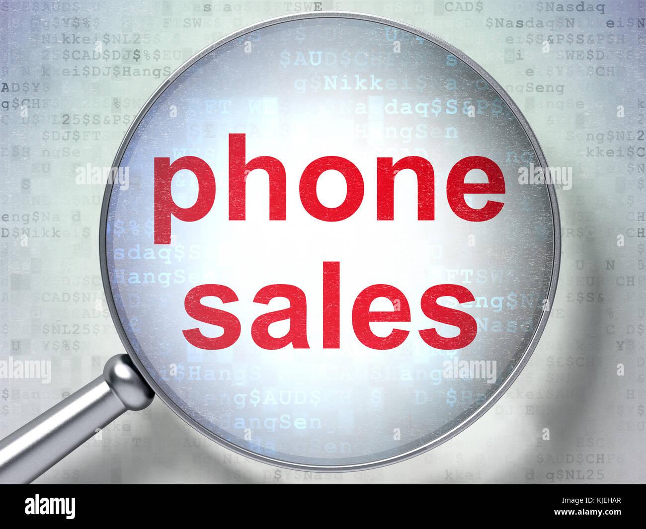 Advertising concept: Phone Sales with optical glass Stock Photo - Alamy