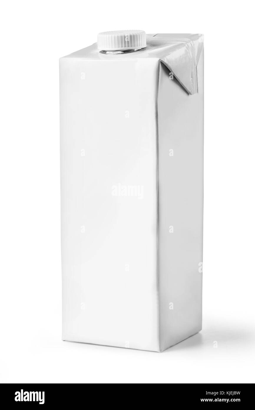 milk white carton package with clipping path Stock Photo - Alamy