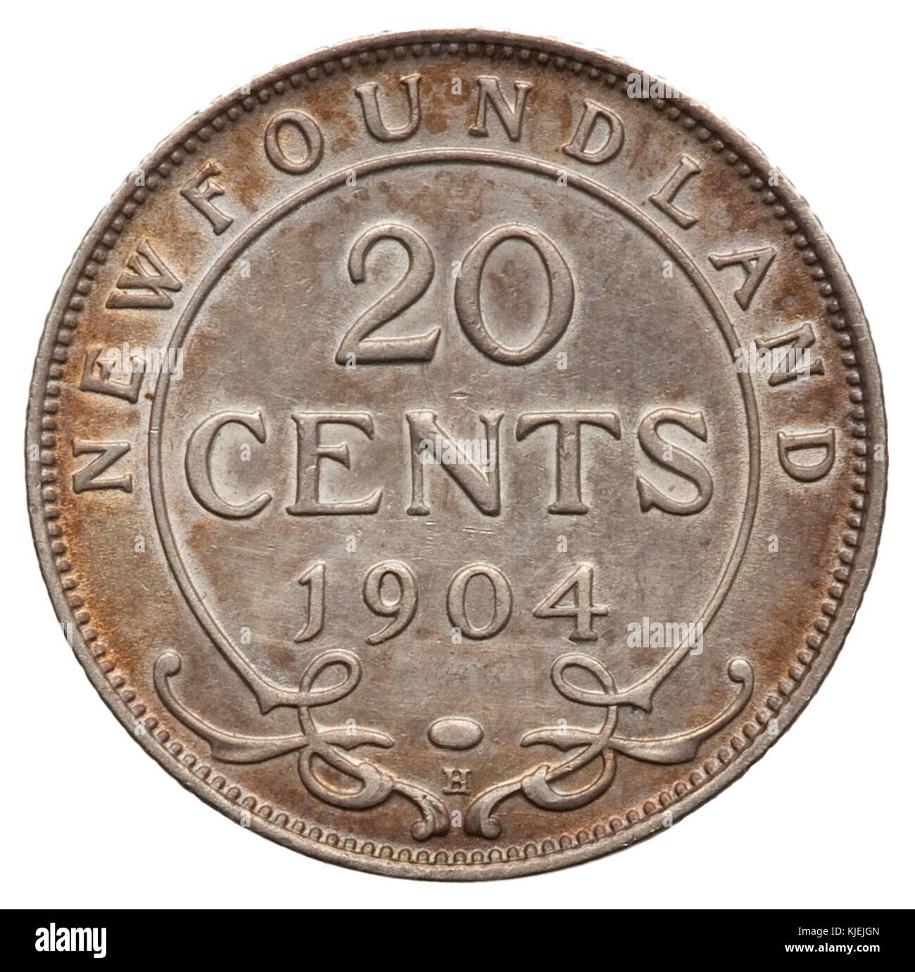 A historical coin from Newfoundland, Canada, featuring Edward VII on ...