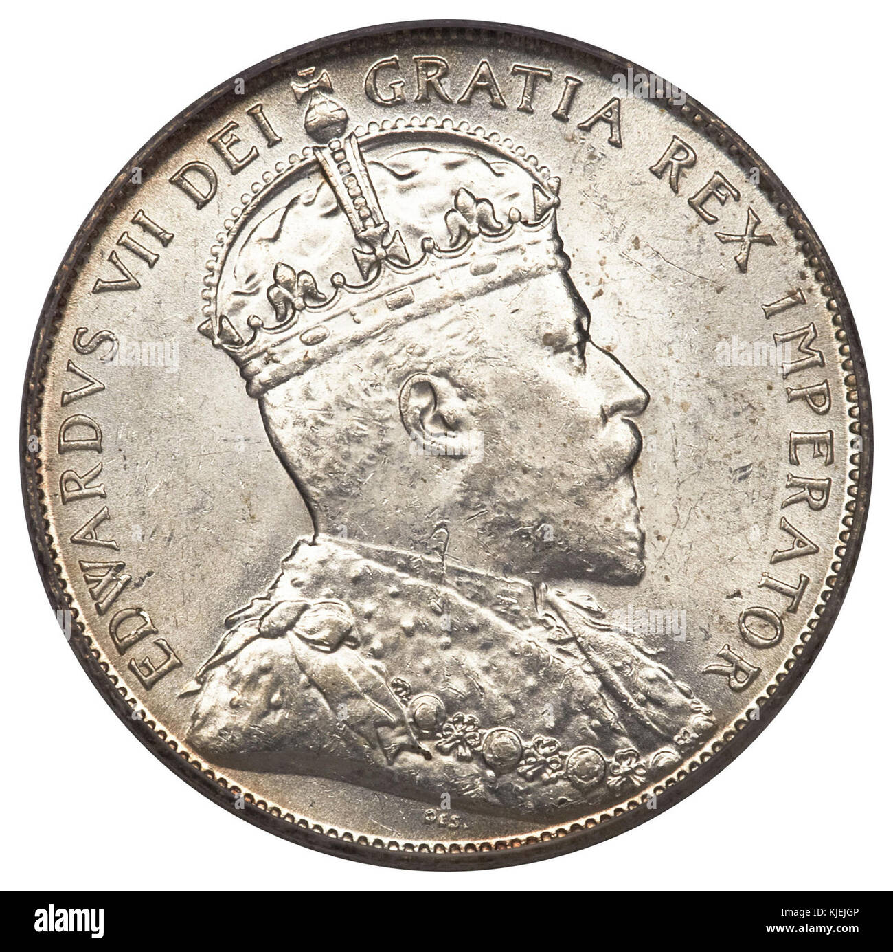 Canada Newfoundland Edward VII 50 Cents 1908 (obv Stock Photo - Alamy