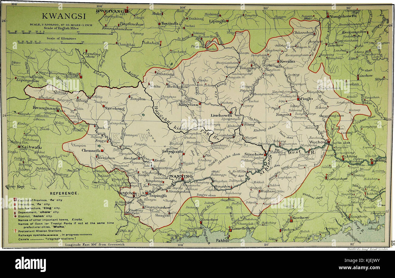 Kwangsi china map hi-res stock photography and images - Alamy