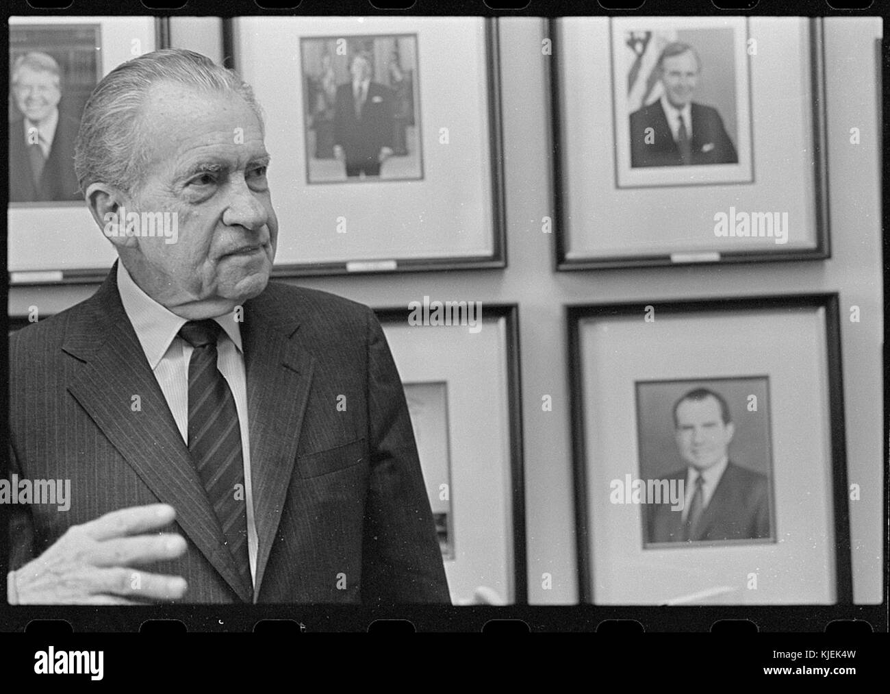 Portrait american president richard nixon Black and White Stock Photos ...